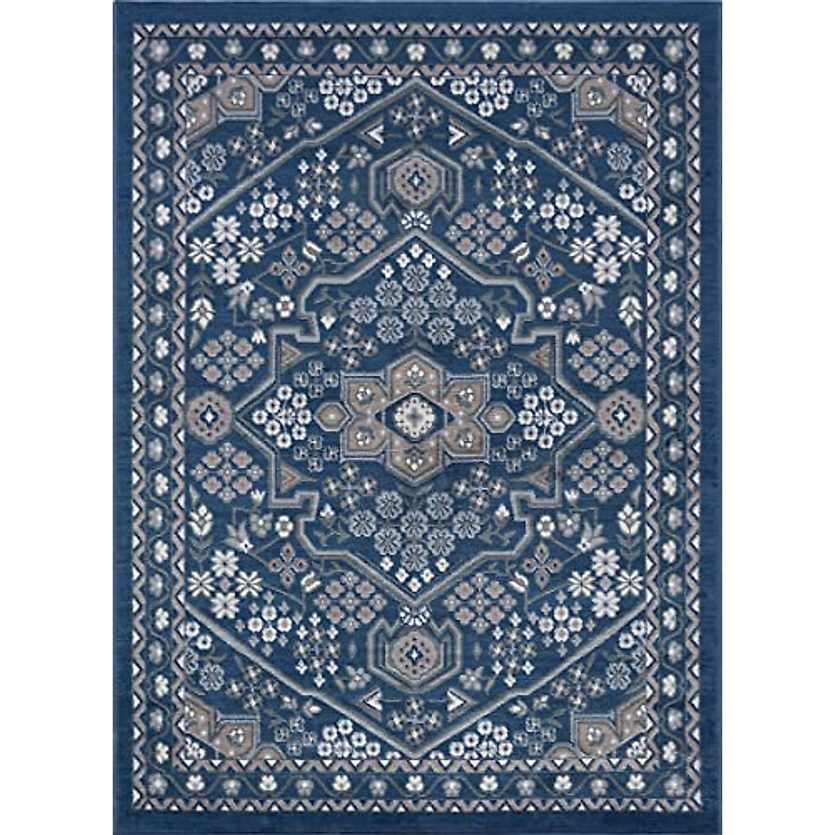 Universal Rugs Logan Area Rug 5' x 7' Navy