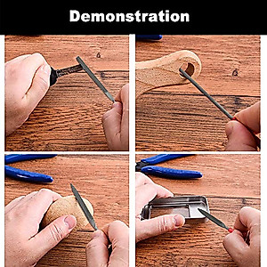 KALIM Needle File Set (10Pcs High Carbon Steel Files) and 1 Wire Cutter in A Carry Bag, File Tools for Soft Metal, Wood, Jewelry, Model, DIY, Hobby, etc.