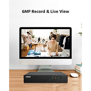 ANNKE 6MP PoE NVR with 2TB HDD Pre-Installed, H.265+ 8CH Surveillance Netword Video Recorder Supports Up to 8X 6MP/5MP/4MP/1080P IP Camera, 24/7 Recording, Power Over Ethernet, Easy Remote Access