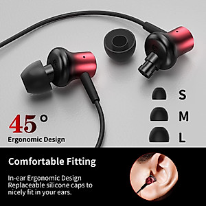 3.5mm Jack Earbuds Magnetic Wired Earphone for Chromebook PC Laptop Computer Samsung Galaxy A25 A15 5G in-Ear Headphone Noise Canceling Corded Headset for Kindle Fire HD 10 8 Plus 7 Kids