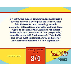 2021 Seinfeldia Trivia from the Show About Nothing Boxed Daily Calendar