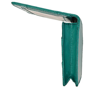 MARSHAL Eel Skin Soft Leather Business Card Credit Card Holder with Id Window