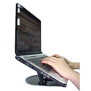 Q Connect Aluminium Laptop Stand - Black