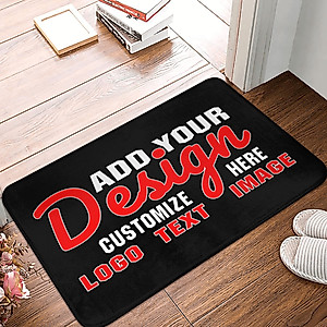 Custom Doormat Welcome Door Mat Personalized Photo Text Image Logo Non-Slip Entrance Front Door Mat Indoor Outdoor Rug Carpet Decor for Home Bathroom Garden Office (31.5 * 20 in / 2.6 * 1.7 ft)