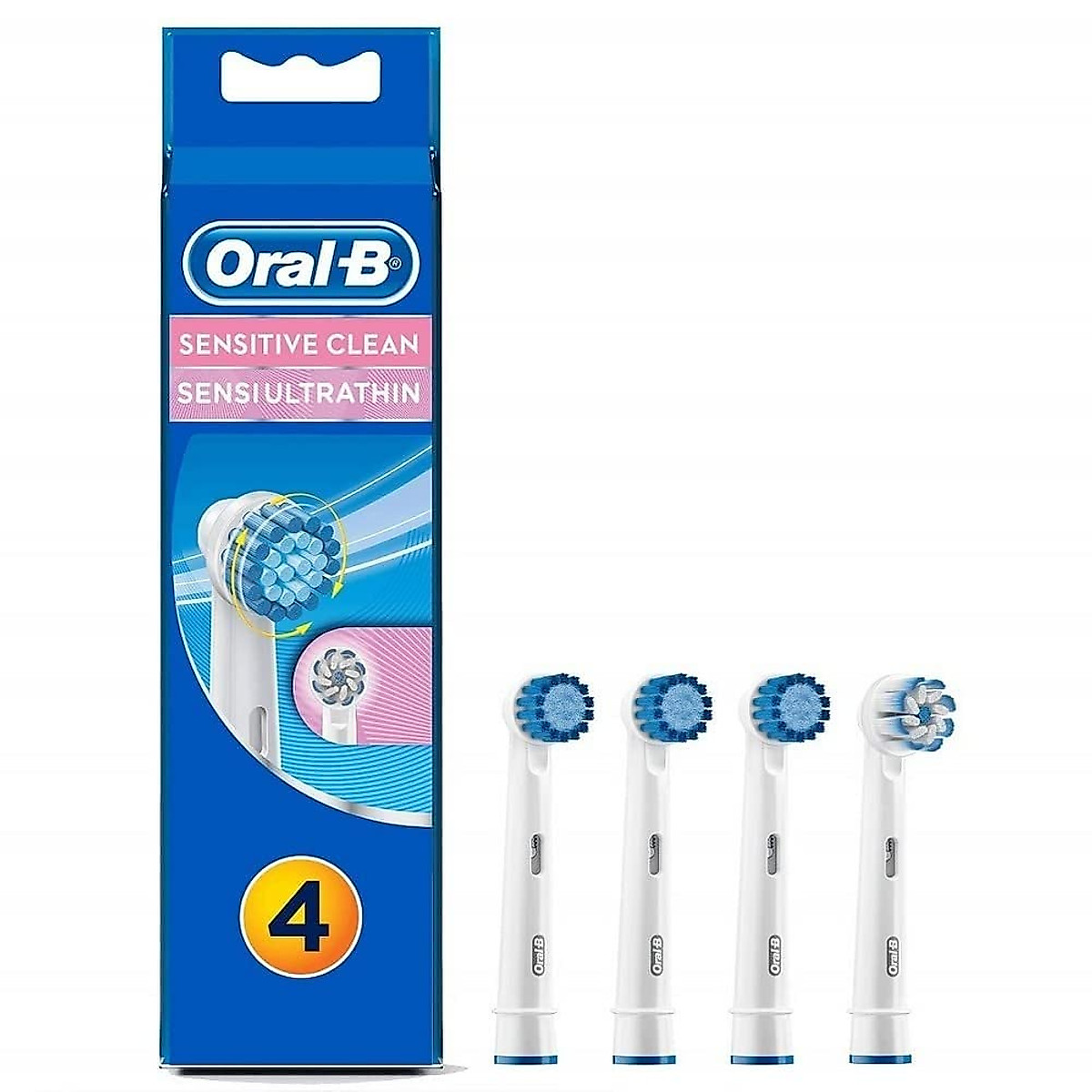 Oral-B Sensitive Clean Pack of 4 (3 Sensitive Clean Brushes + 1 Sensi UltraThin Brush)