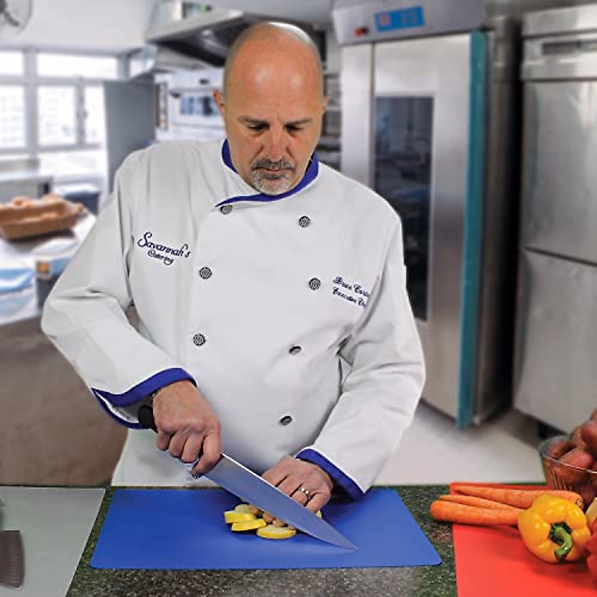 Cut N' Funnel Multi-Color Heavy Gauge Flexible Plastic Cutting Board Mats 4 Pack 18" x 12" Made in the USA BPA Free Dishwasher Safe