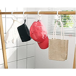 White Hanging Hooks, Multi-Purpose Hanging Hooks Hangers,Table Edge Hook,Hook Clip,Hanging Clips Hook,Windproof Hook, for Home, Office, Workshop, Exhibition(6 PCS, White)