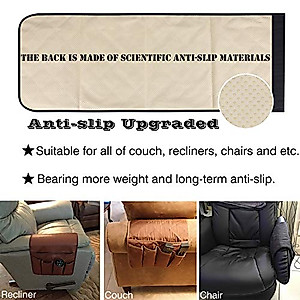 Teniux Armrest Organizer Non-Slip Remote Control Holder with 5 Pockets Couch Sofa Chair Armchair Caddy for Smart Phone, Book, Magazines, Ipad (Black)