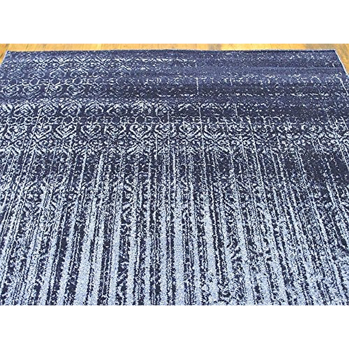 Unique Loom Del Mar Collection Area Rug-Transitional Inspired with Modern Contemporary Design, Rectangular 5' 1" x 8' 0", Blue/Navy Blue