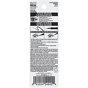 Maybelline Eyestudio Master Precise All Day Waterproof Liquid Eyeliner Makeup, Forest Brown, 1 Count