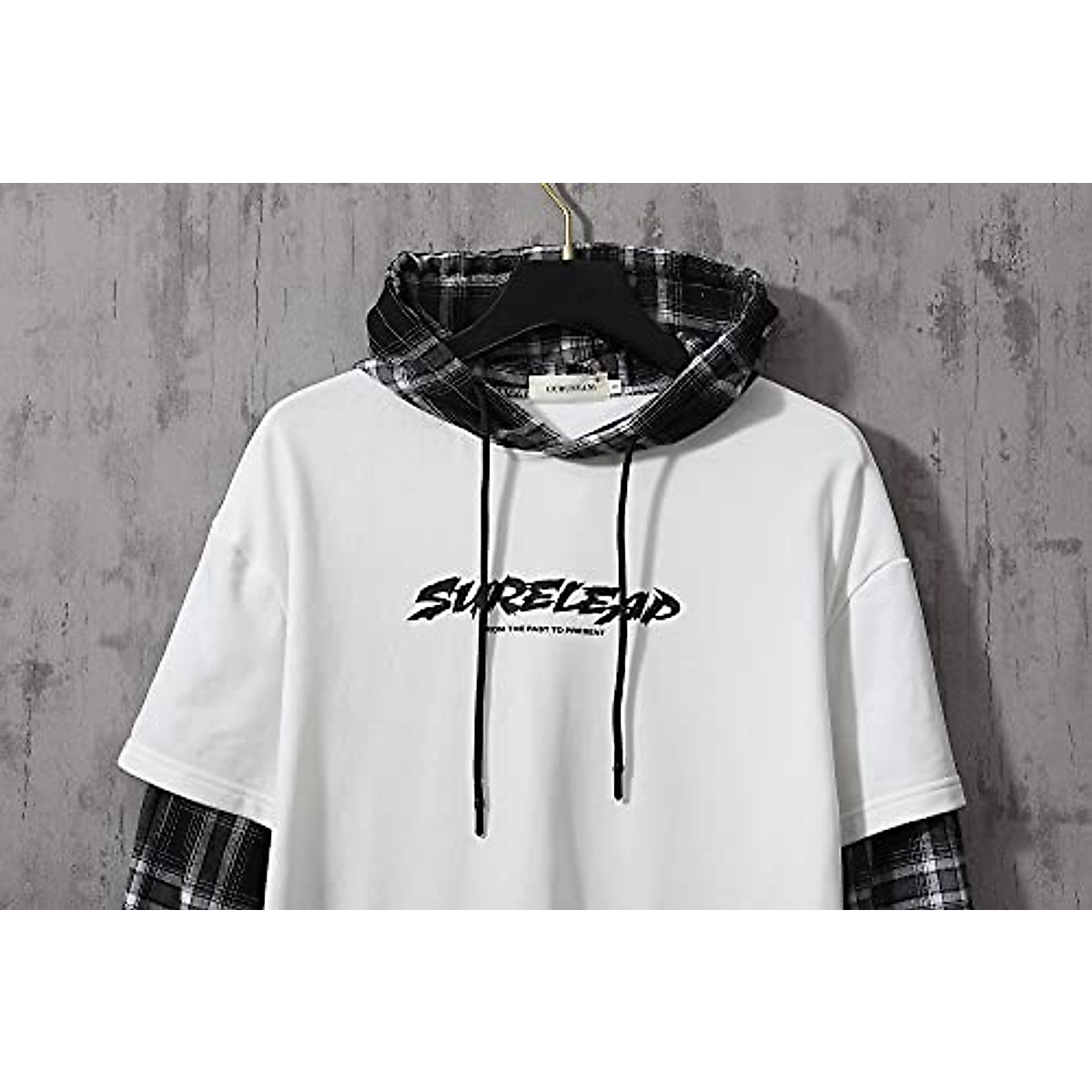 GURUNVANI Japan Style Patchwork Hoodies Men Characters Streetwear Hoodie Men Sweatshirt Medium