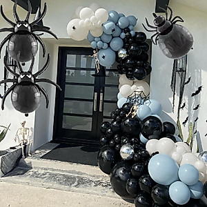 4 Pack Spider Balloons Halloween Spider Foil Balloon for Halloween Party Birthday Haunted House Spooky Decoration Supplies