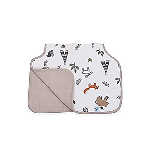 Little Unicorn Ultra-Absorbent Premium Burp Cloth | Soft on Baby's Skin | Larger Size | Ergonomic Design (Forest Friends)