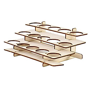 Jili Online Wooden Paint Ink Bottles Stand Spraying Paints Art Bottle Storage Holder - 15 Hole