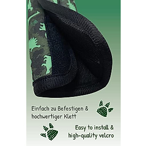 1x HECKBO Dino Dinosaur Seatbelt Protector for Children Boys Girls, Belt Shoulder pad Pads, car seat Belt Protection, Safety seat Belt pad Pillow, Kids Belt Padding - 2.36“ x 8.27"