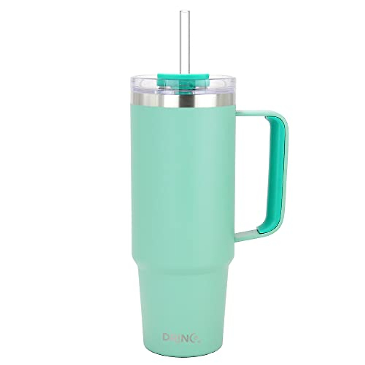 Drinco 40oz 30 oz Tumbler with Handle, Straw Lid, Insulated Stainless Steel Travel Mug Water Bottle Ice Coffee Cup For Cold and Hot, BigSur (30oz, Sage)