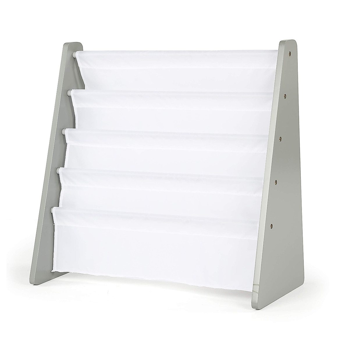 Humble Crew Extra-Large Kid's Toy Organizer, 20 Storage Bins, Universal, Grey/White & Crew Kids Book Rack Storage Bookshelf, Grey/White