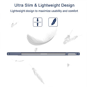 Soke for iPad Air 13 Inch Case (M2) 2024,iPad Pro 12.9 Case 2022 2021(6th 5th Generation) - [Slim Trifold Stand + Auto Wake/Sleep],Protective Hard PC Back Cover for iPad Air 13 inch (Navy)