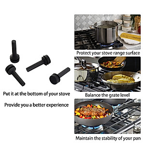 WB02X24790 Grate Rubber Feet for GE Stove Parts Rubber Grate Bumpers, Cafe Stove Top Grate Foot for GE Gas Range Parts Burner Grate Pad Replacement GE Gas Cooktop Parts Grate protectors 4Pcs