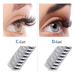 Premade Fans Eyelash Extension 500 Fans Handmade Loose Volume Lashes Mutiple Options 10D Pre-made Fans 0.07mm Thickness C/D Curl 9-16mm/13-20mm Volume Eyelash Extensions by WENDYLASHES