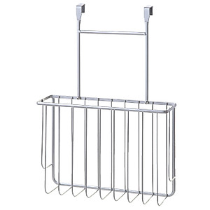 SunnyPoint Over The Cabinet Door Organizer Holder (SET OF 2) (Silver, 13.5 X 9.5 X 3.2 (basket Size))