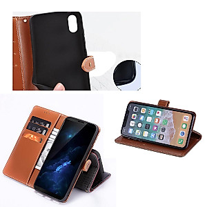 FZZSZS Case for Motorola ThinkPhone,Magnetic Flip PU Wallet Protective Cover with Card Slots Case for Motorola ThinkPhone (6.6"),Golden Leather Case HZ2