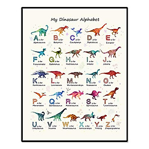 8x10inch Print, Dinosaur Alphabet Print, Dinosaur Wall Art, Toddler Room Decor, Dinosaur Gift for Kids, Alphabet Prints, ABC Print, Classroom Decor, 8x10 Inch Unframed (8X10 INCH)