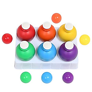 READY 2 LEARN Doodle Dabbers Dot Markers - Set of 6 Washable Colors - Non Toxic - Unique Toddler Grip - Markers for Kids