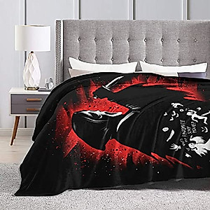 Horror Movie Blanket Flannel Ultra-Soft Plush Throw Super Fuzzy Warm Lightweight Thermal Fleece All Season Cozy Blankets for Travel Office Outdoor Home Couch Living Room Bed Sofa 50"X40"