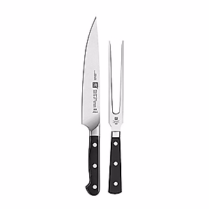 ZWILLING Pro 2-pc Knife &amp Fork Carving Knife & Fork Set
