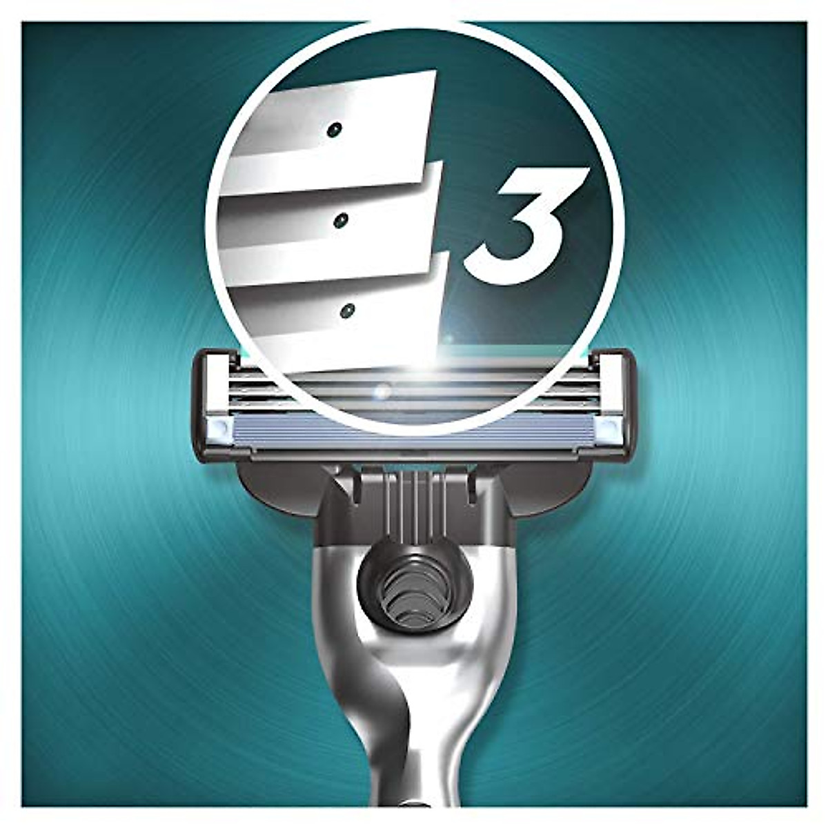 Gillette Mach 3 Turbo Refill Razor for Men – Pack of 8