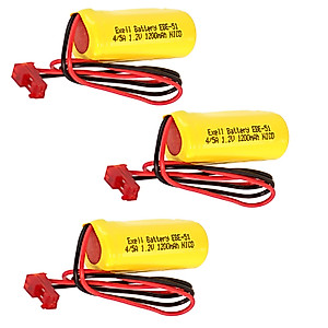 (3-Pack) 1.2V 1200mAh Exell Emergency Lighting Battery Fits & Replaces ANIC1169 ELB1210N ELB1P201N ELB1P201N2 ELB1P2901N LQMSW3R12277ELW Saft 16440 ANIC1493, 1009S00-MZ, ELB0320