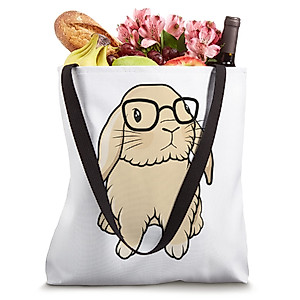 Cute Mini Holland Lop Bunny Rabbit Lover Glasses Easter Tote Bag