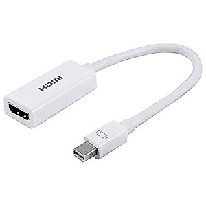 PHILIPS Mini DisplayPort to HDMI Adapter, Unidirectional, Audio and Video, Full HD 1080p, 4K Ultra HD, Slim Compact Portable Design, White Cable, for All Brands, SWV9200F/27