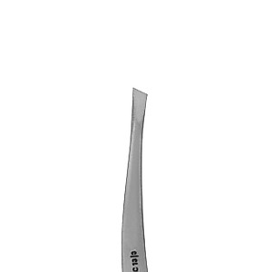 STALEKS Classic Eyebrow Tweezers 13 Type 3 - Slanted tweezers for Eyebrow and Ingrown Hair Removal – Perfect Tweezers for Women and Tweezers for Men - Stainless Steel Ingrown Hair Tweezers