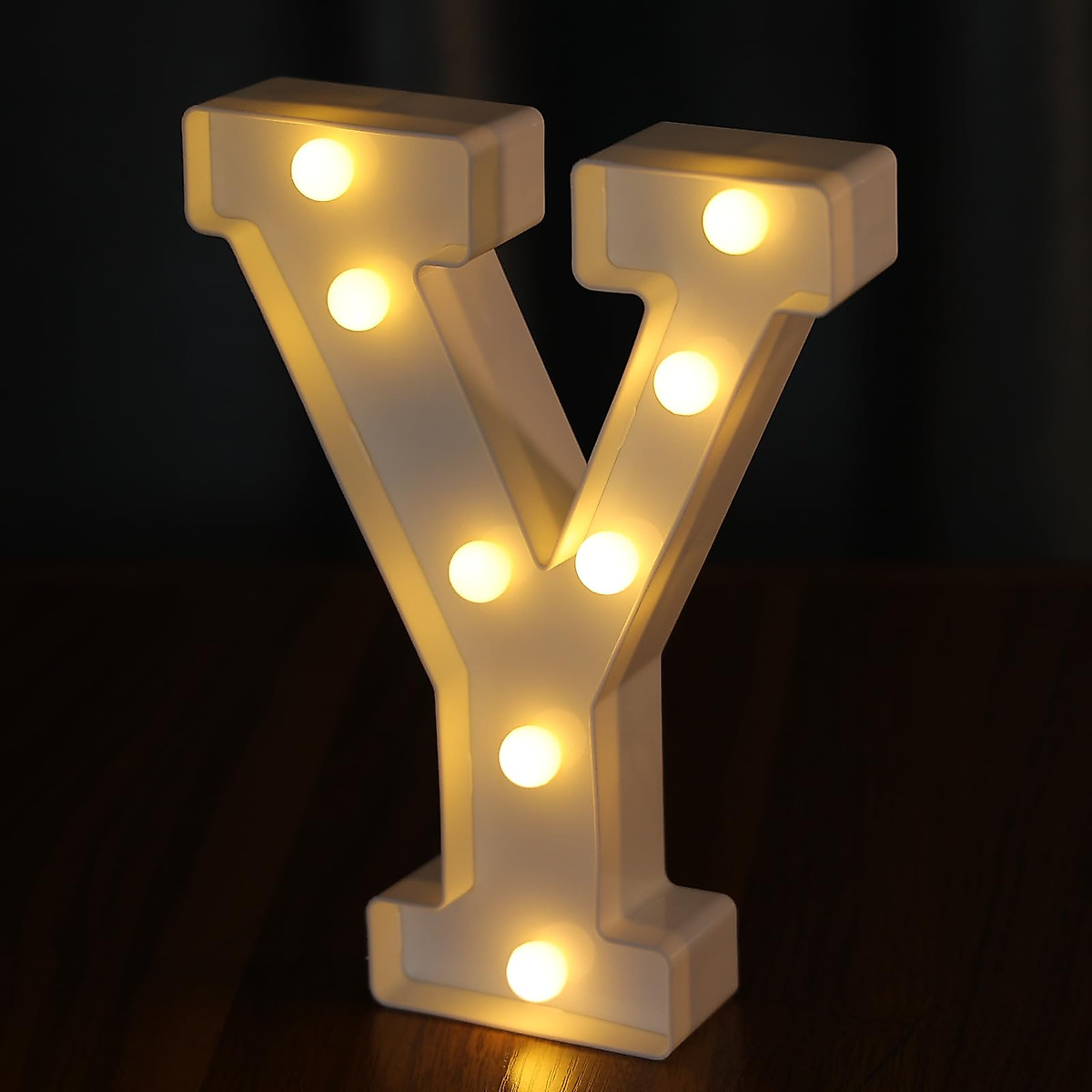 IFDGCTK Light Up Letters, Led Letters Lights 26 Alphabet, Decorative Lighted Letters, Battery Powered Led Marquee Light Up Letters for Party, Bar, Night Light, Home Decor(Letter Y)