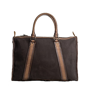 STS Ranchwear Multifunctional Large Capacity Travel Sioux Falls Collection Weekender Bag with Leather Shoulder Strap, Multi