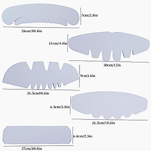 FKUMLUN 25 Pcs Baseball Caps Inserts Shapers, 5 Design Cardboard Hat Support Brim Holder Universal Cap Inner Liner,White