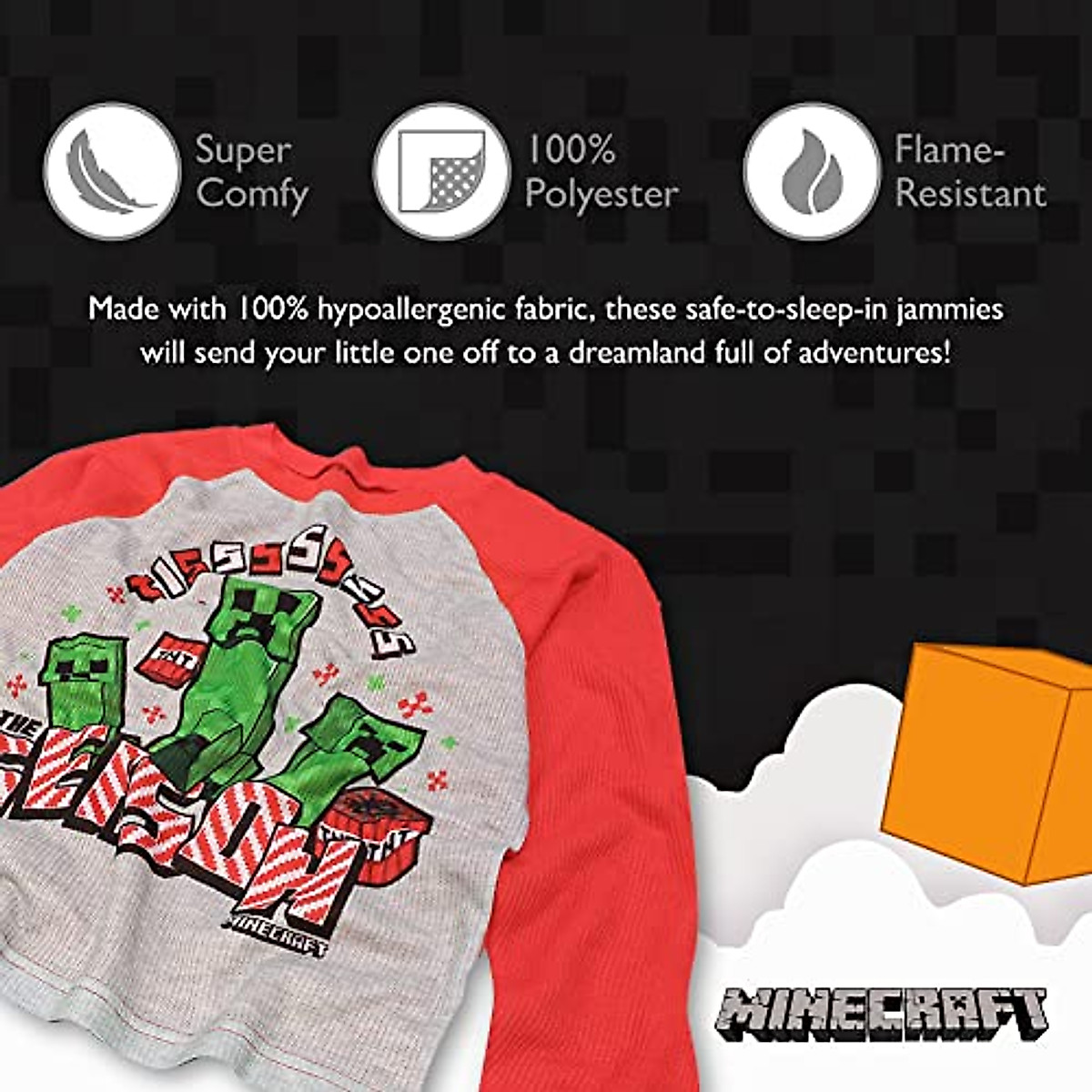 Minecraft Boys' Pajama Set, TISSS The Season, 6