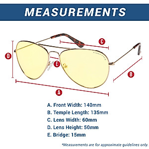 Eagle Eyes Classic Aviator Night-Lite - Night Driving Glasses