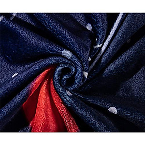 Solar System Throws Blankets for Couch Plush Throw Blankets Soft Cozy Blanket Fleece Throw Blanket Couch Blanket Reversible Bed Throw TV Blanket Comfort Caring Gifts (color1, 50"x60")