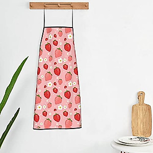 Strawberry Daydream Aprons For Women Men Waterproof Bib Apron Chef Aprons For Kitchen Cooking Baking Bbq Gardening