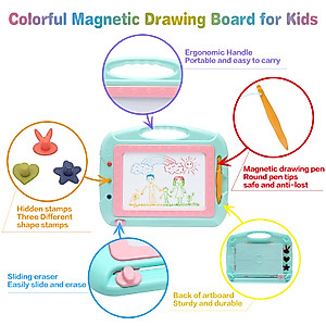 Toddler Girl Toys for 1-2 Year Old,Magnetic Drawing Board,Kids Toys for 1 2 3 Year Old Girls Boys,Easter Gifts for Kids,Magna Erasable Doodle Board,Baby Toys,Learning Toys Gifts for Girls Boy Birthday