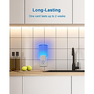 Dichroma 8 Pack Refill Cartridges for Blue Light Plug-in, Compatible with Flying Insect Light Trap for Fly Bug Mosquito Gnat Indoor