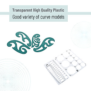 Mr. Pen- French Curve, Large Circle Template and Ellipse Template (6 Pc), Curve Ruler, Drawing Tools, Drafting Tools, Geometry Template, Drawing Templates, Architectural Templates, Journaling Supplies