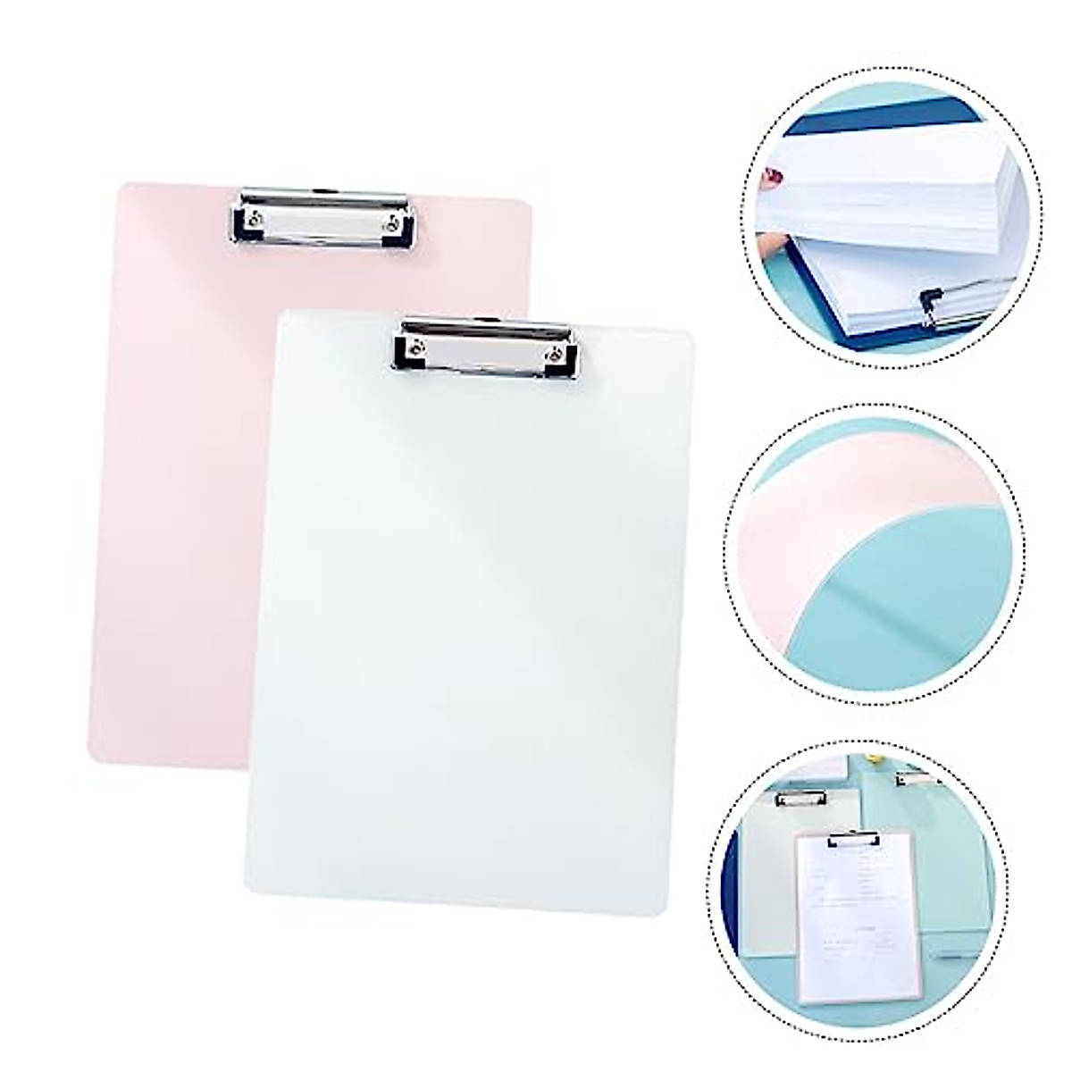 Tofficu 10 Pcs Writing pad exam Paper Clips Pencil Sketch Hand Support Plastic folders Paper folders Paper File Organizer Magnetic Suction Clipboard Pencil Sketch Clipboard Clip Boards a4