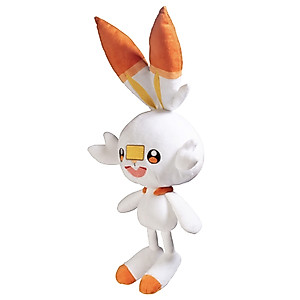 Pokemon 12" Large Scorbunny Plush - Sword & Shield Starter Figure - Officially Licensed - Authentic Soft Bunny Stuffed Animal Toy - Valentine's Day & Easter Basket Stuffer Gift for Kids, Boys, Girls