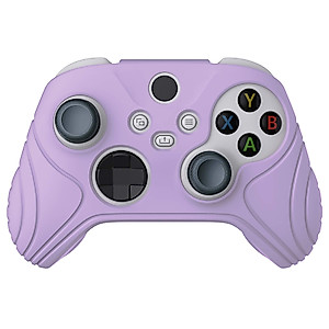 eXtremeRate PlayVital Samurai Edition Mauve Purple Anti-slip Controller Grip Silicone Skin for Xbox Core Controller, Ergonomic Protective Case Cover for Xbox Series S/X Controller w/Thumb Grips