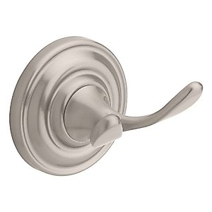 DELTA FAUCET 138277 Greenwich, Bath Hardware Accessory, Double Robe Hook, Satin Nickel