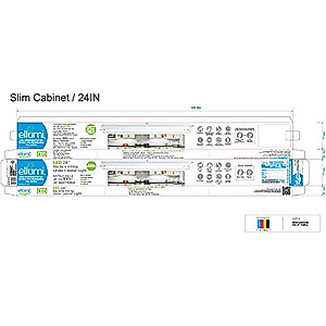 Brilli Wellness Lighting 20755-000 Bright Clean Antimicrobial Under Cabinet LED Light Fixture, 24", White